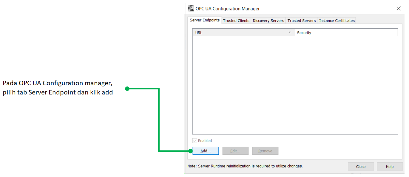 Mengaktifkan OPC UA server pada KepServerEX untuk dapat diakses OPC UA ...